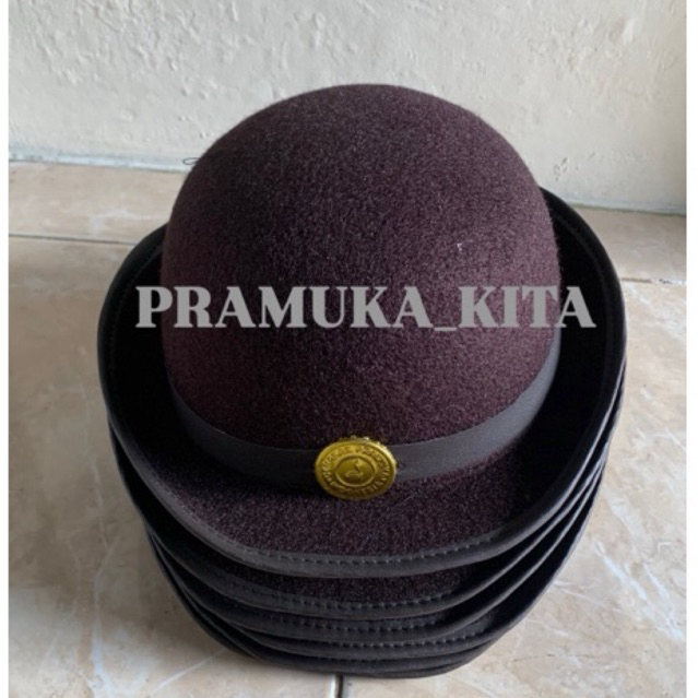 Jual TOPI BONI PRAMUKA PUTRI BAHAN LAKEN DAN RAJUT SD SMP SMA SIAGA ...