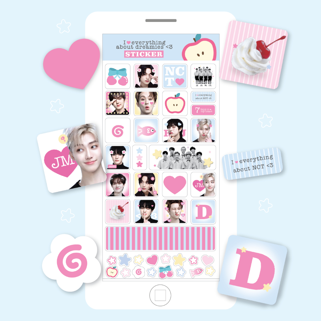 Jual I love EVERYTHING about sticker keyboard | nct seventeen treasure ...