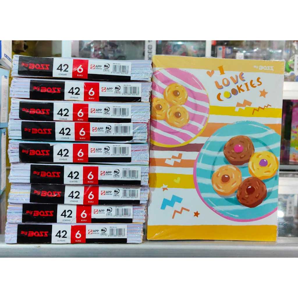 Jual Buku Tulis Merk Big Boss (Buku Besar) isi 42 Lembar (1 Pak isi 6 ...