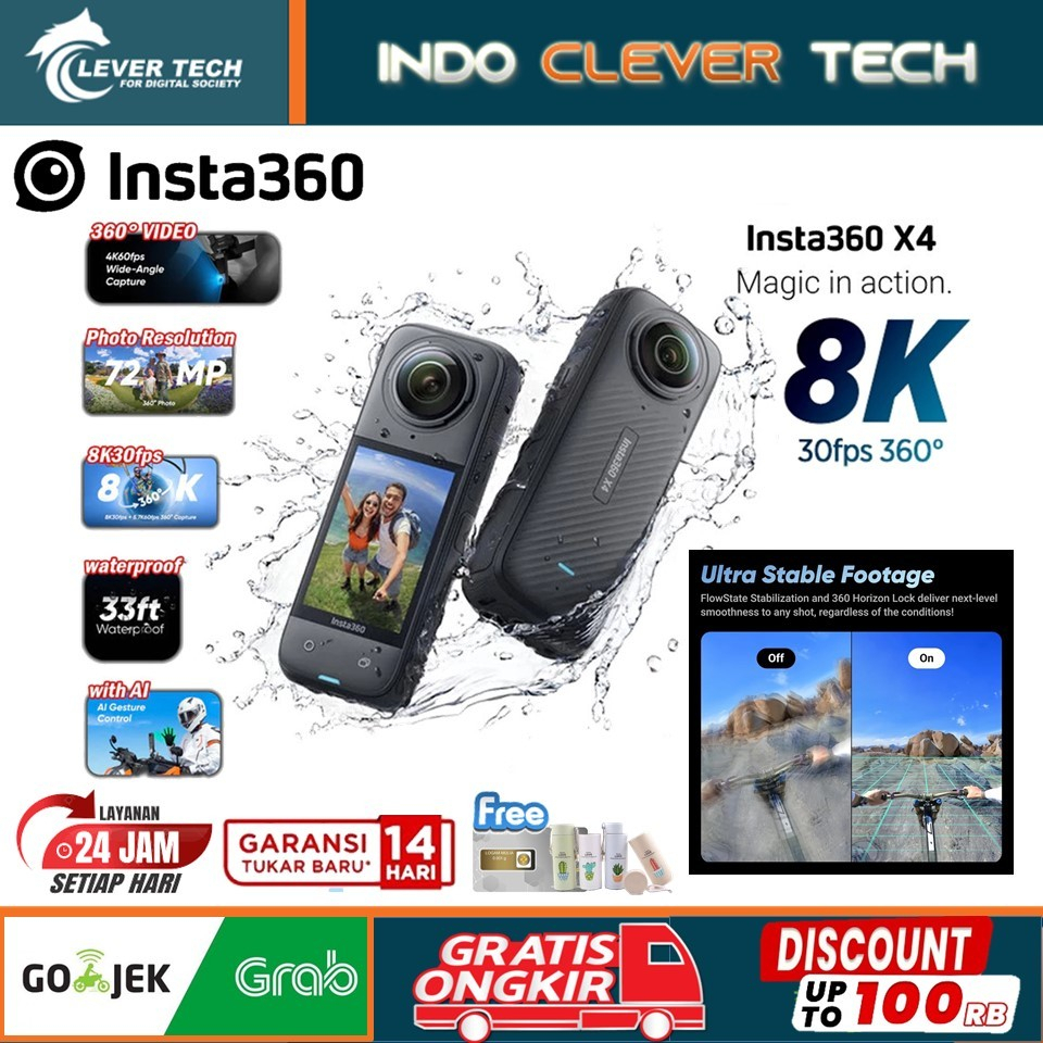 Jual Insta360 X4 8K 360 Action Camera Insta 360 ONE X4 Action Cam Garansi | Shopee Indonesia