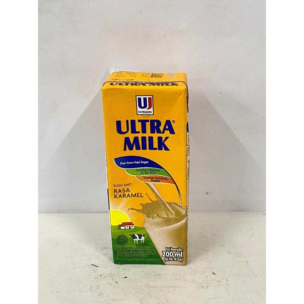 Jual ULTRA MILK SUSU UHT RASA KARAMEL 200ML | Shopee Indonesia