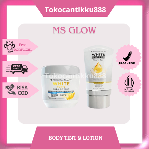 Jual Ms Glow White Whitening Forte Body Lotion Easy White Body Series ...