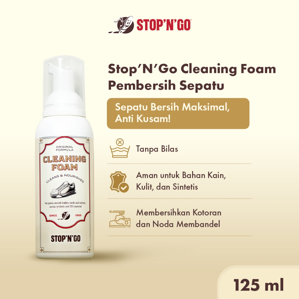 Jual Stop'N'Go Cleaning Foam – Pembersih Sepatu & Aksesoris Kulit/Kain ...