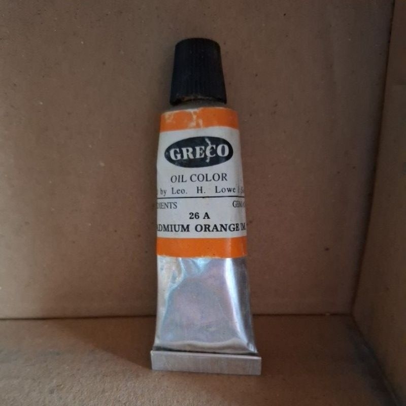 Jual cat minyak / oil colour greco CADMIUM ORANGE IM 26A | Shopee Indonesia