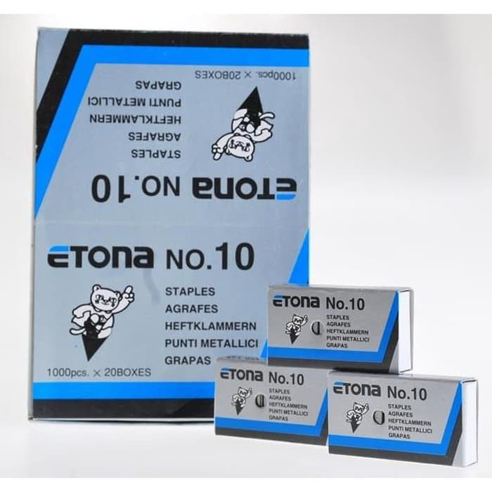 Jual Isi Staples No.10-1M Etona (1 PACK ISI 20 BOX KECIL ) | Shopee ...