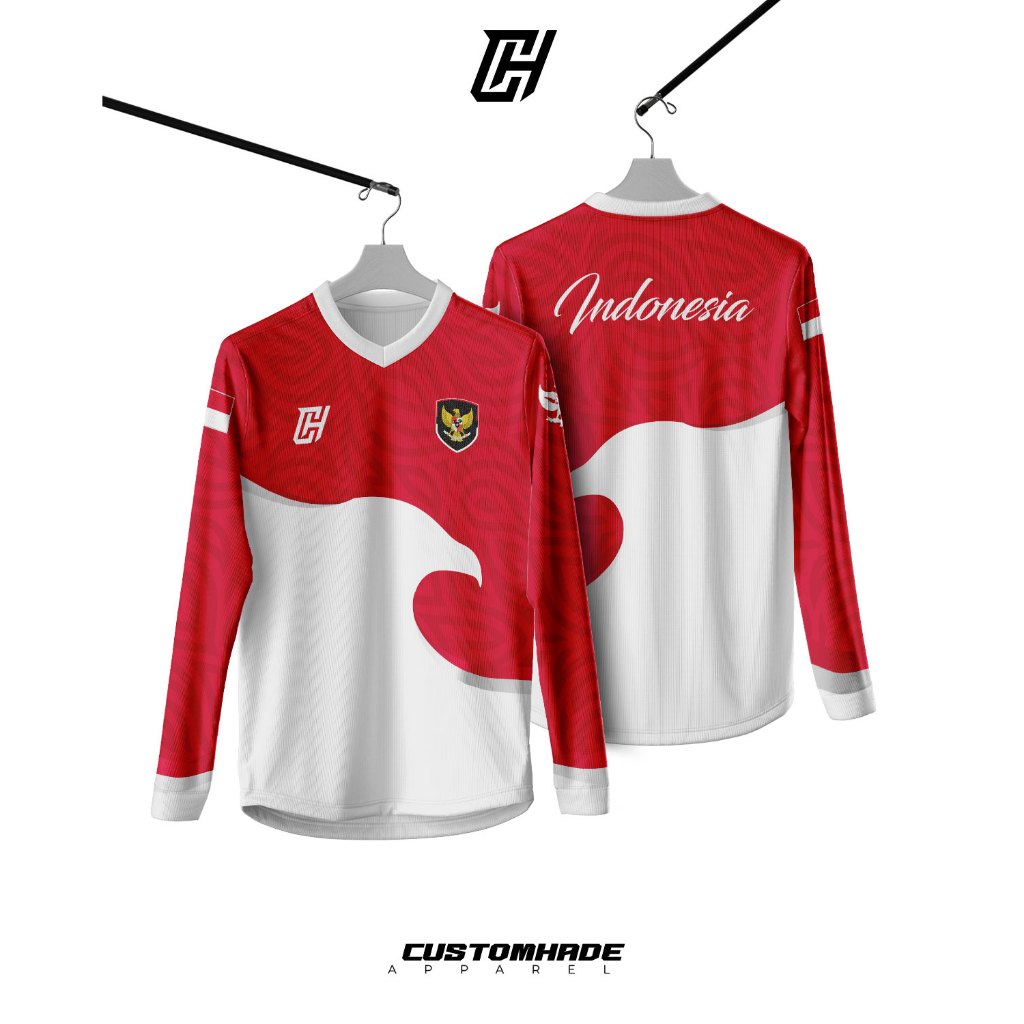 Jual (BISA COD) Jersey Baju Kaos Kemerdekaan Indonesia 17 Agustus 2025 Lengan Panjang Hut RI 80 ...
