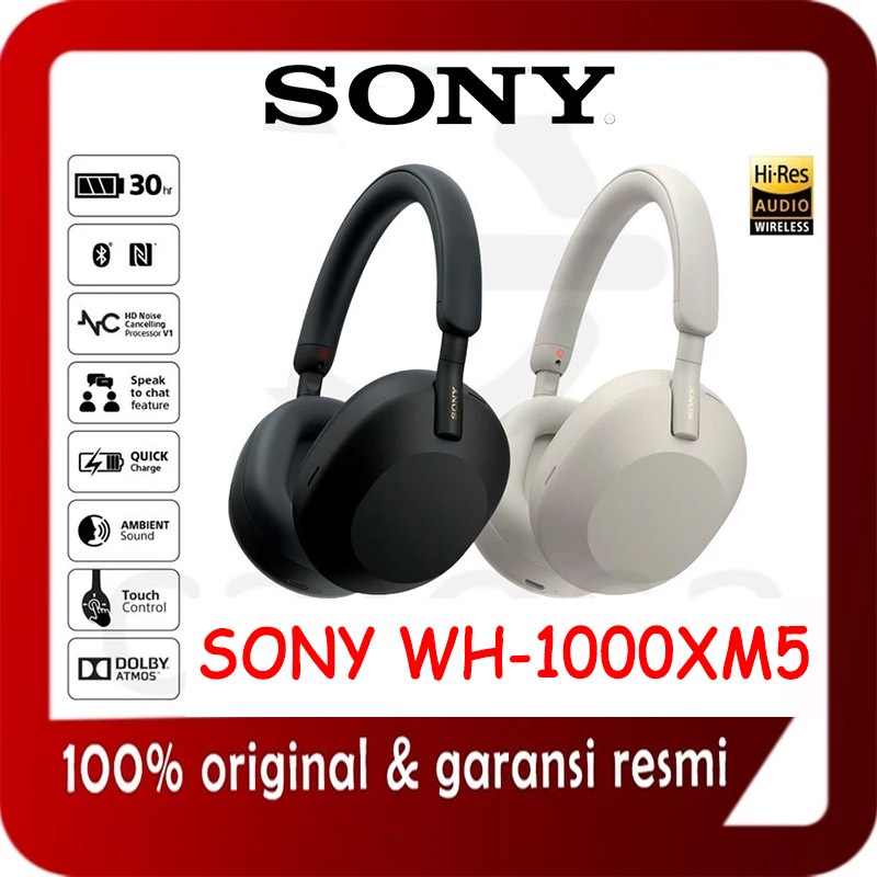 Jual SONY WH-1000XM5 Wireless Noise Cancelling Headphone / WH1000XM5 Headset Head Phone Head Set ...