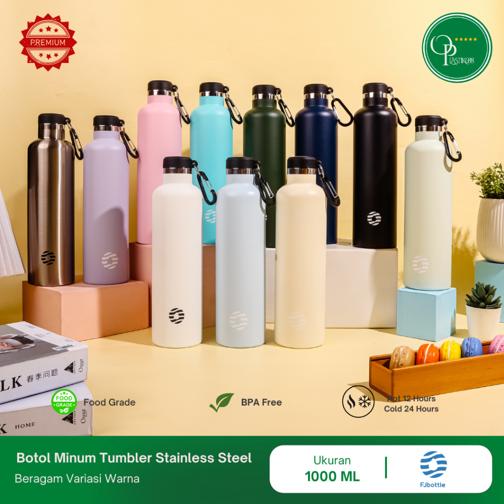 Jual Botol Minum Tumbler Stainless Steel 1 Liter FJ Bottle By ONANNA ...
