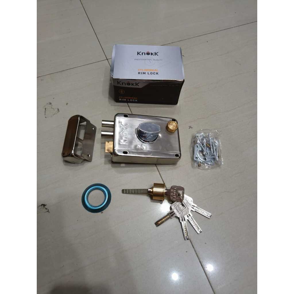 Jual Promo Knokk Rim Lock / Kunci Pintu Otomatis / Kunci Pintu Besi ...