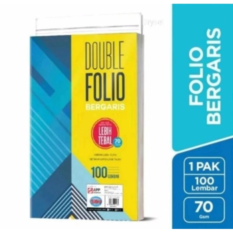 Jual Paperline Kertas Double Folio Bergaris 100 Sheets / 200 Sheets ...