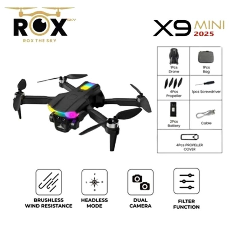 Jual Drone Rox X9 Mini 2025 HD Dual Kamera Wifi FPV ESC | Shopee Indonesia