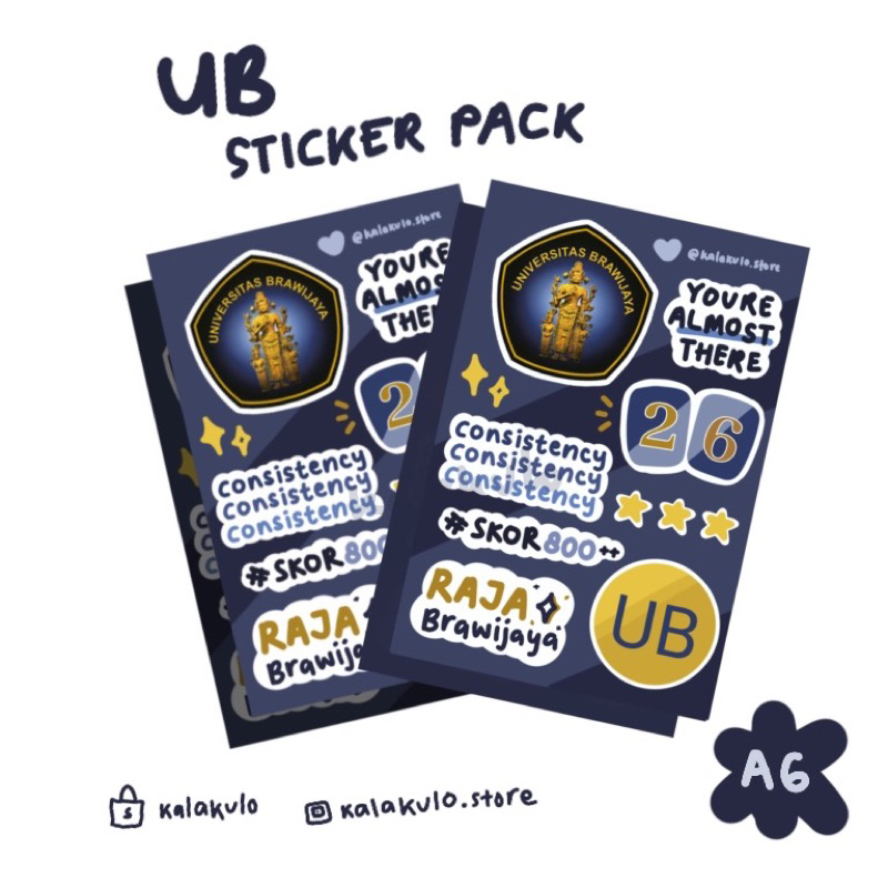 Jual UB STICKER PACK A6 SIZE | Shopee Indonesia