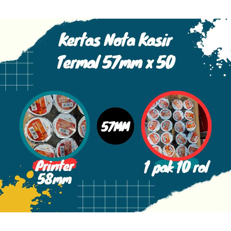 Jual Kertas NOTA Kasir Paperline 57x50 Untuk Printer Kasir 58mm ...