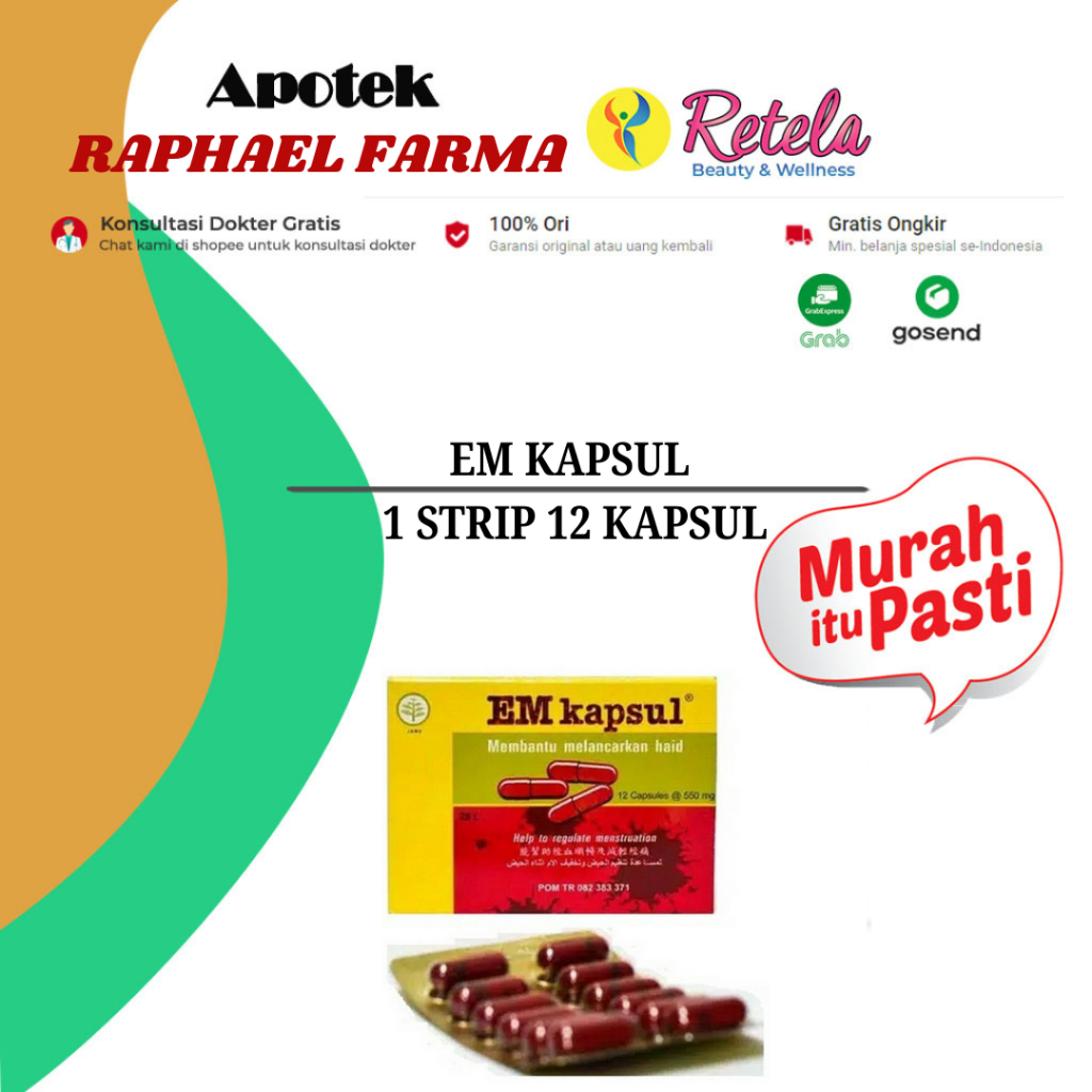 Jual EM KAPSUL 1 STRIP 12 KAPSUL | Shopee Indonesia