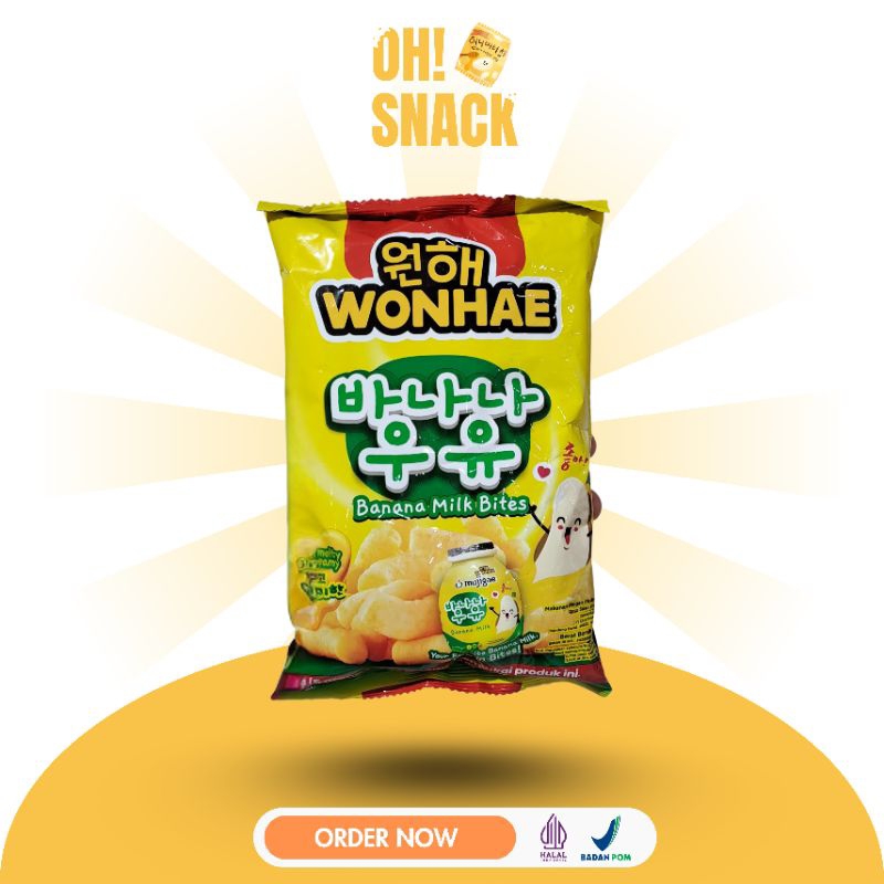 Jual WONHAE SNACK BANANA MILK, CREAMY ROSE, SPICY SWEET 60gr | Shopee ...