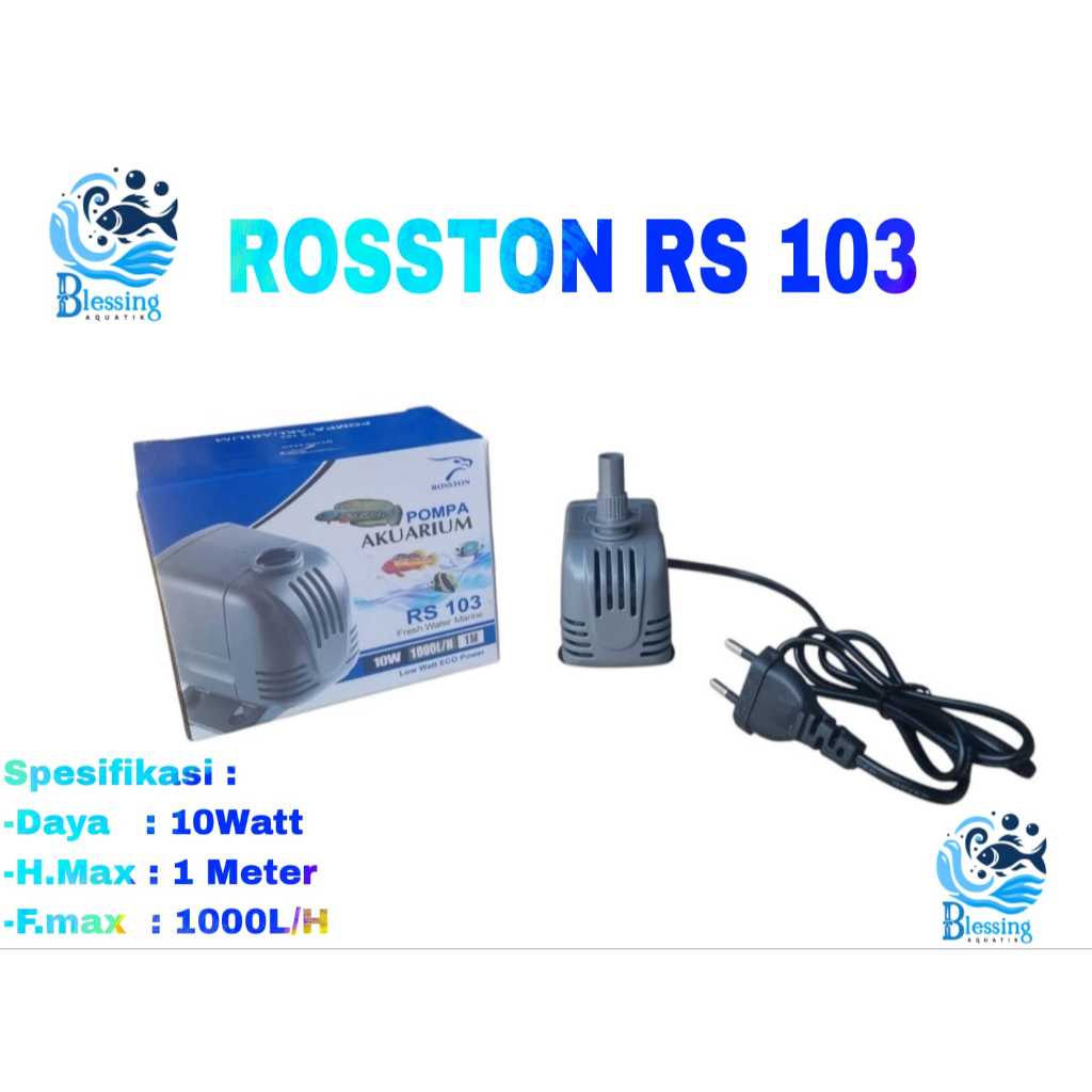 Jual Mesin Pompa Air Kolam Koi & Hidroponik - Rosston rs 103 | Shopee ...