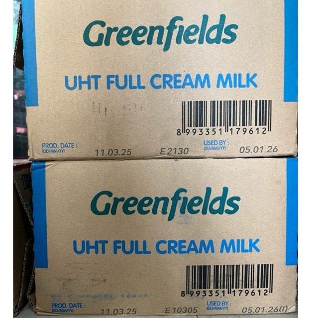 Jual Greenfield Susu Uht Full Cream 950ml isi 12 pcs per Cartoon ...