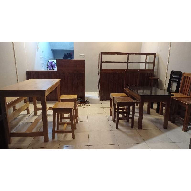 Jual fullset meja etalase/meja bar/meja cafe/meja warkop | Shopee Indonesia