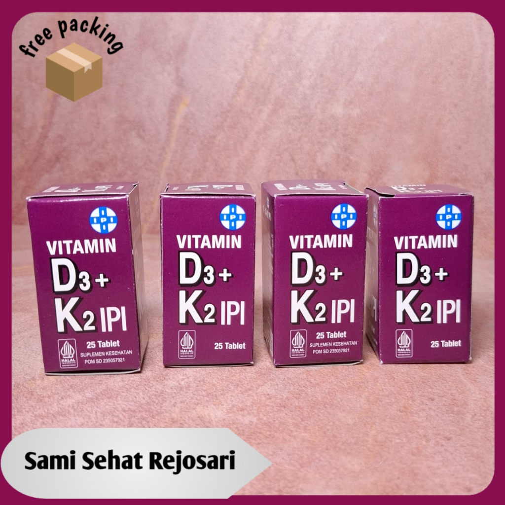 Jual 4 Botol IPI VITAMIN D3 + K2 25 TABLET | Shopee Indonesia