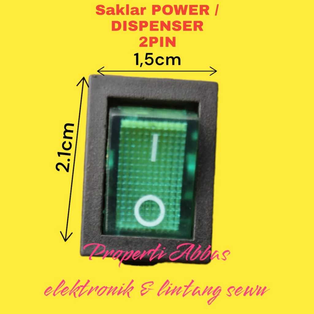 Jual SAKLAR POWER DISPENSER 2PIN 2 PIN 2 KAKI 2 SOKET SWITCH SWIT POWER ...
