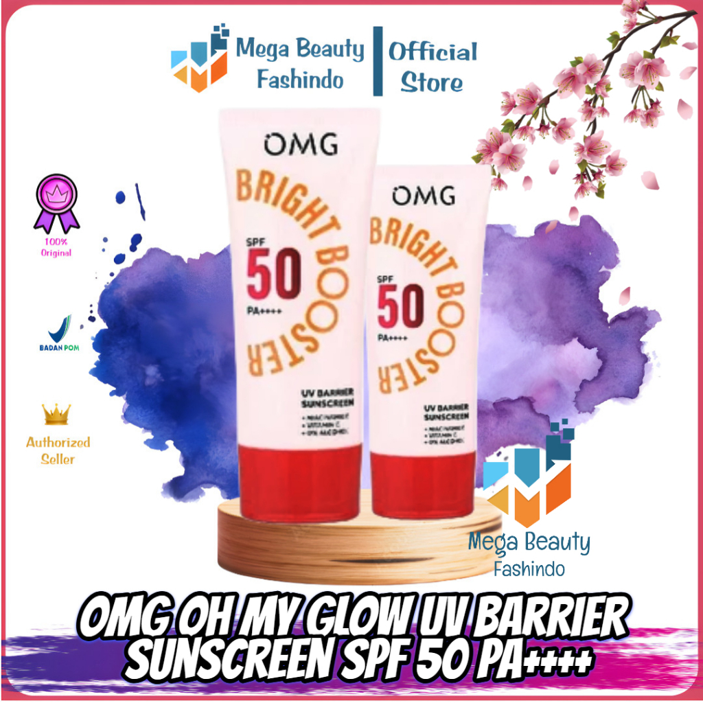 Jual OMG Oh My Glow Bright Booster UV Barrier Sunscreen SPF 50 PA ...