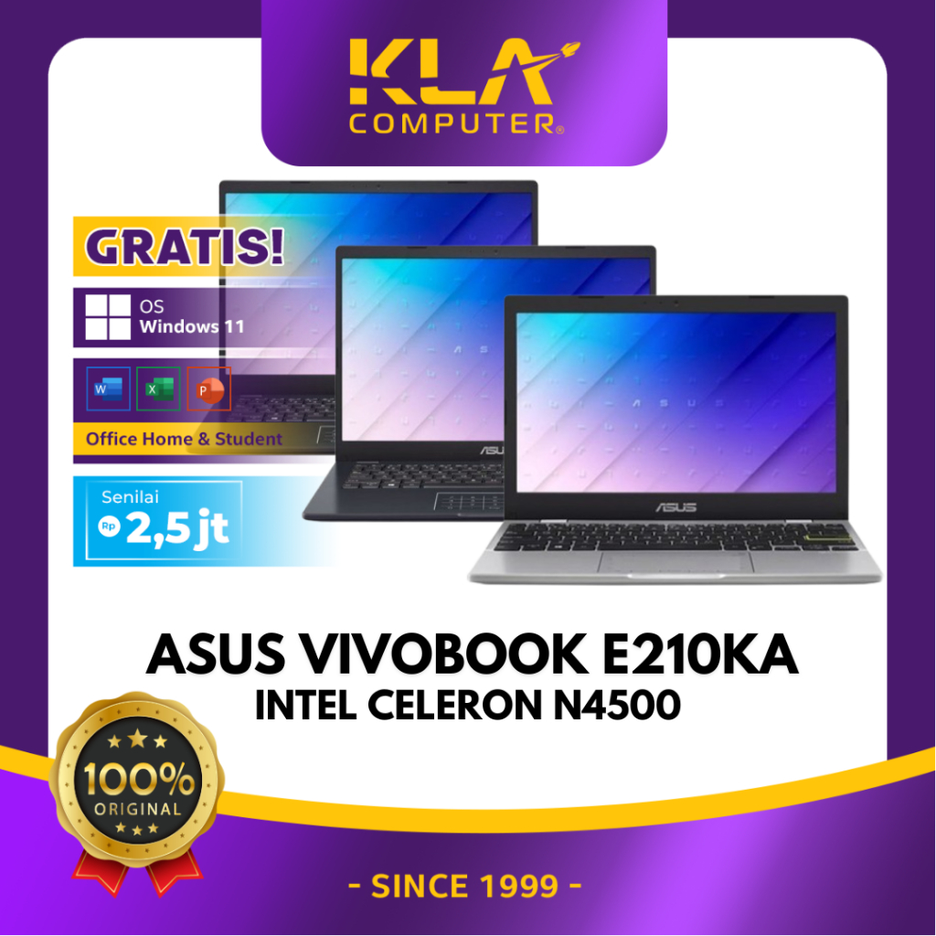 Jual Asus Vivobook Go 12 E210KA Celeron N4500/8GB/128GB eMMC/11.6″ HD ...