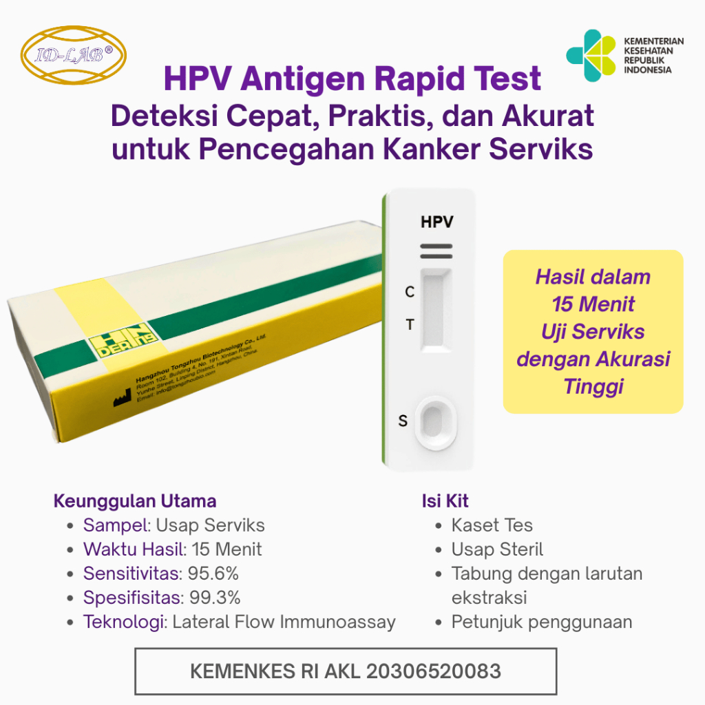 Jual HPV Antigen Rapid Test Hindering Screening Kanker Serviks Rahim ...