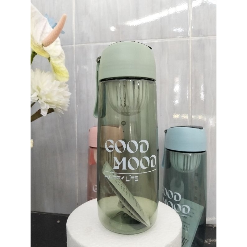 Jual Botol Minum Transparan 600ml dengan Filter & Tempat Penyimpanan ...