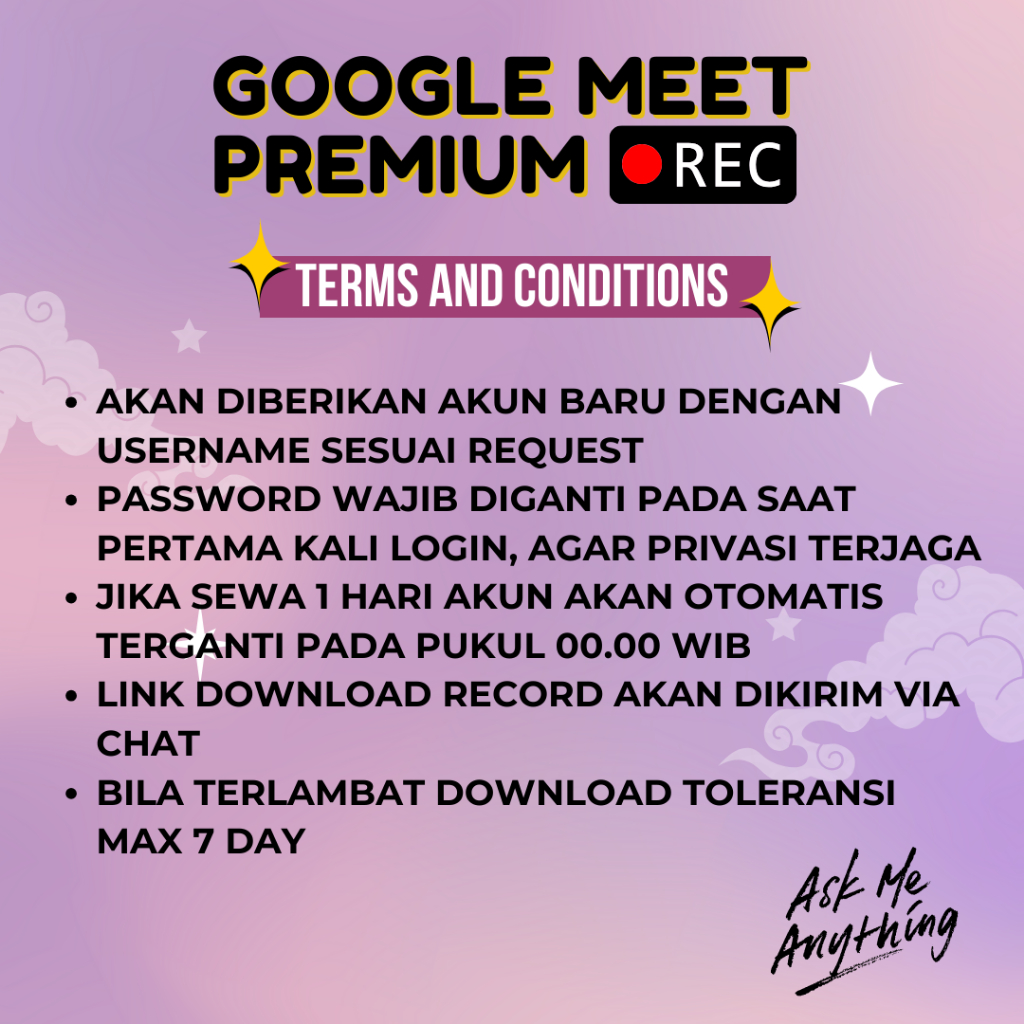 Jual Google Meet 1 Minggu Bisa Record Unlimited Duration Gmeet Full ...