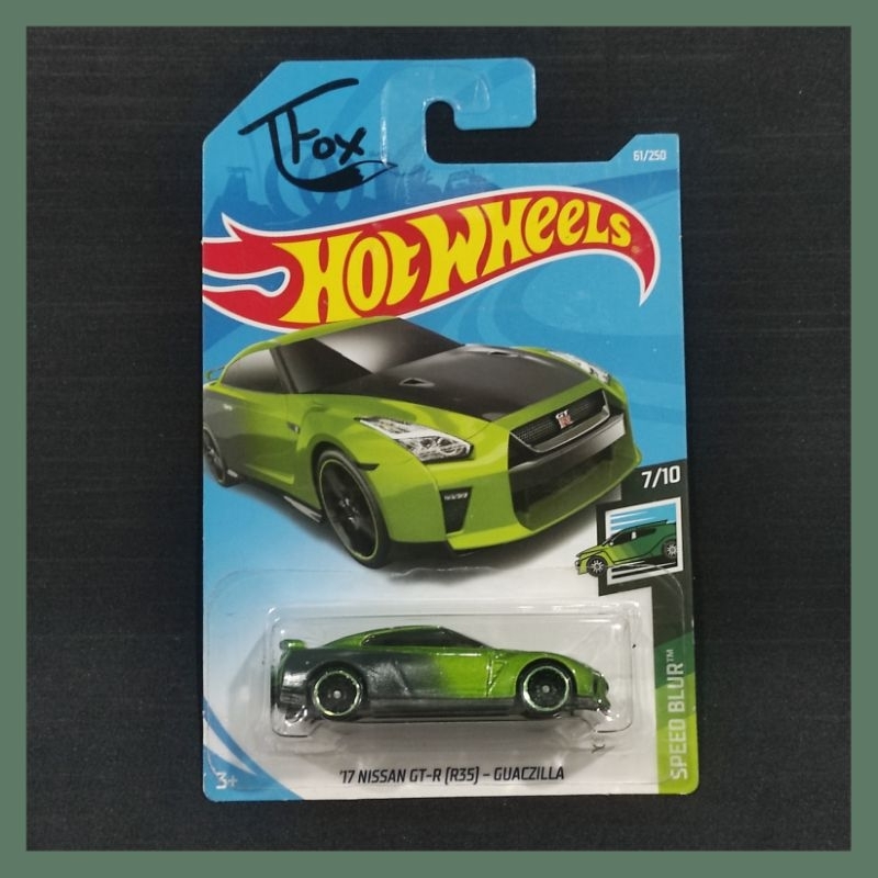 Jual Hotwheels Original 17 NISSAN GT-R R35 GUACZILLA TFOX warna hijau ...