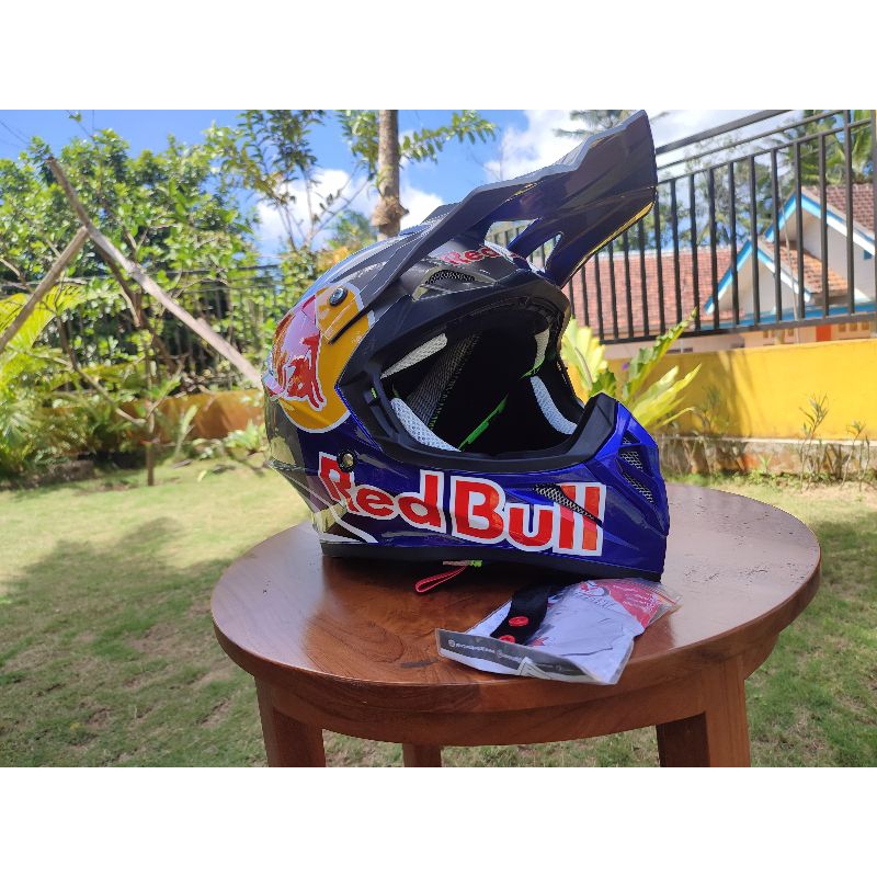 Jual HELM JPX REPAINT REDBULL HELM TRAIL FULL FACE | Shopee Indonesia