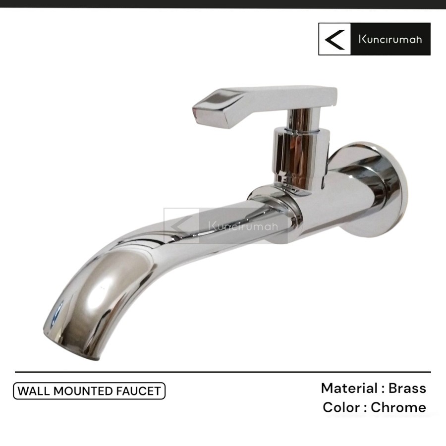 Jual Kran air dinding wastafel / Keran tembok chrome Ledeng cuci piring ...