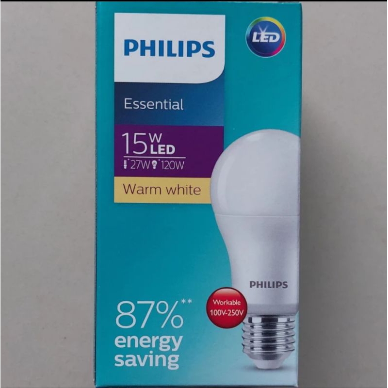 Jual Lampu PHILIPS Essential LED Bulb 15 Watt Kuning Warm White 3000K ...