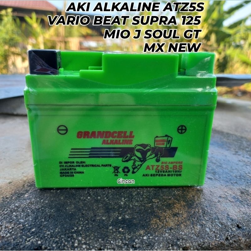 Jual Aki motor Alkaline Atz5-bs Beat karisma mioj supra 125 | Shopee Indonesia