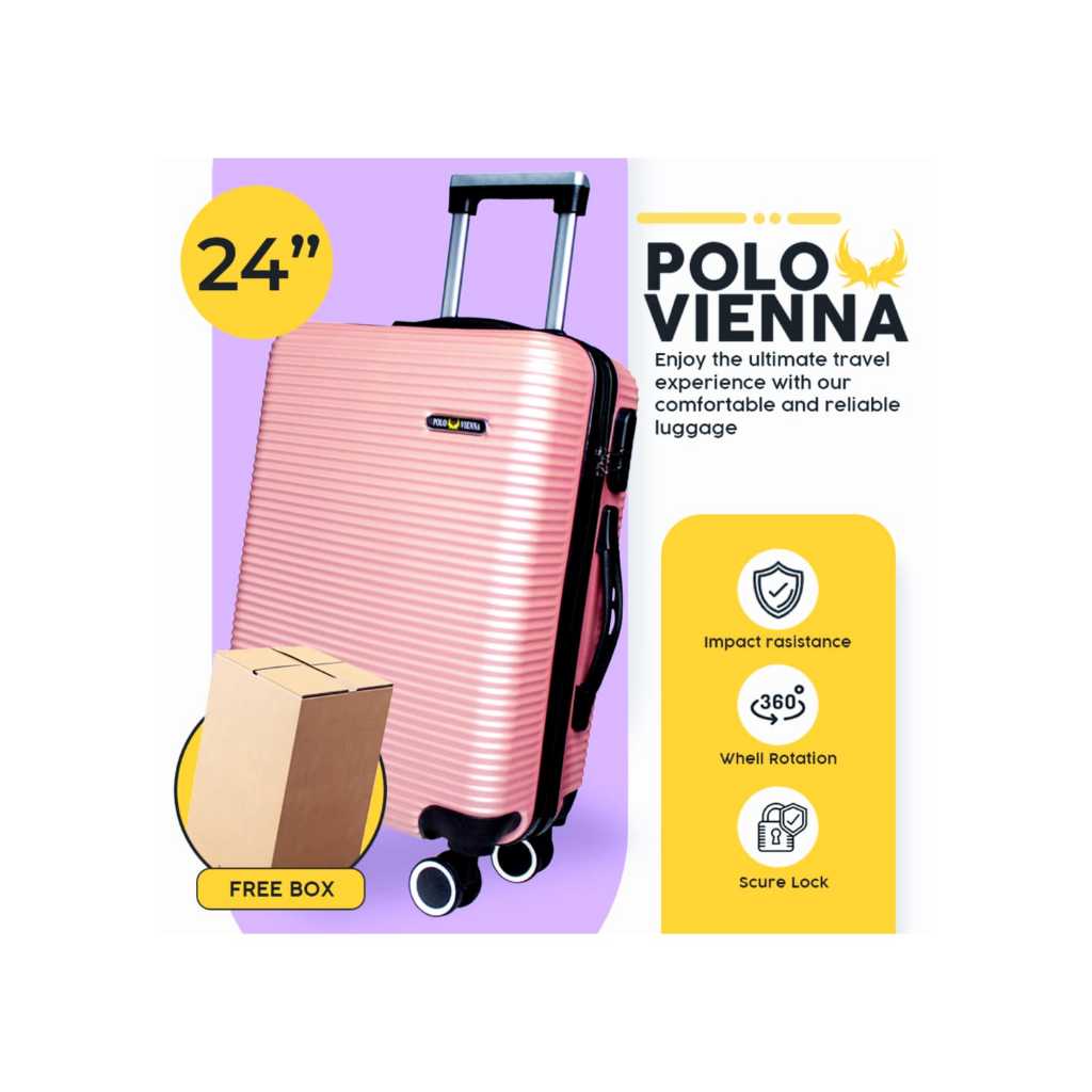 Jual Promo koper polo koper 24 inch ukuran bagasi koper fiber tidak ...