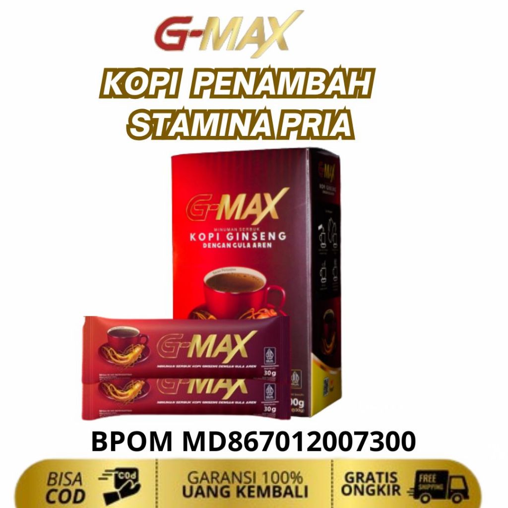 Jual KOPI GMAX MINUMAN KOPI STAMINA PRIA TAHAN LAMA ORIGINAL 100% EXTRA GINSENG & GULA AREN ...