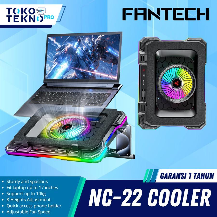 Jual Fantech NC22 / NC-22 Fan Cooler Notebook Fantech RGB Cooling Pad ...