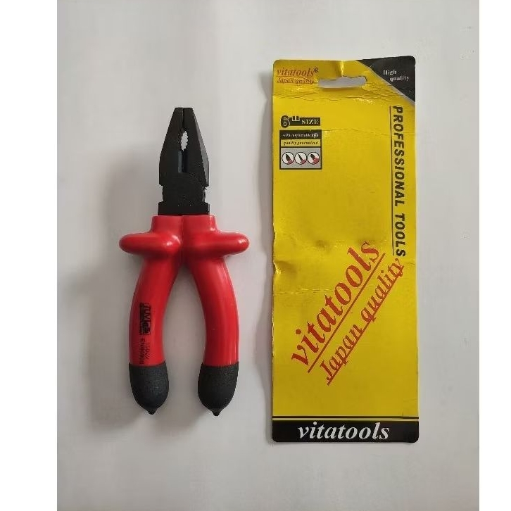 Jual Tang Kombinasi Elektrik / Electrical Combination Plier Vita Tools Ukuran 6 Inch - 1000 V ...