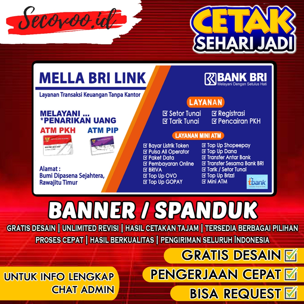 Jual Cetak Spanduk Benner / Banner Murah Kualitas Premium (GRATIS BIAYA ...