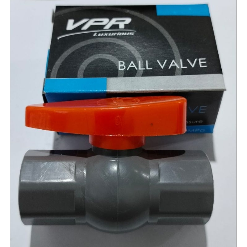 Jual ball valve pvc VPR polos/Stop kran plastik/stop kran air model segi 1/2 " 3/4" | Shopee ...