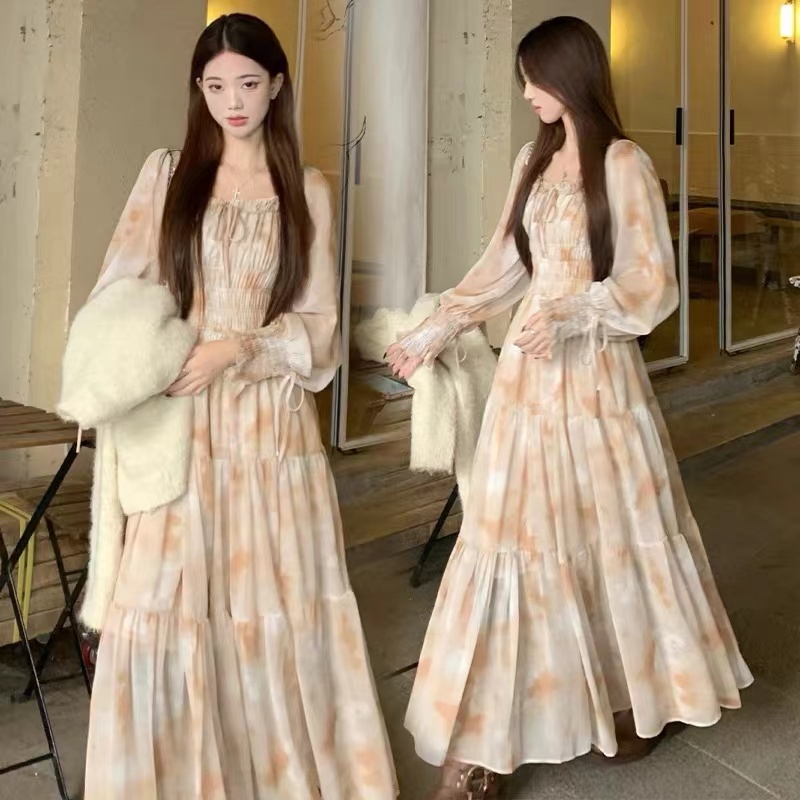 Jual Gaun Sifon Lengan Panjang Gaya Perancis Untuk Wanita Dengan ...