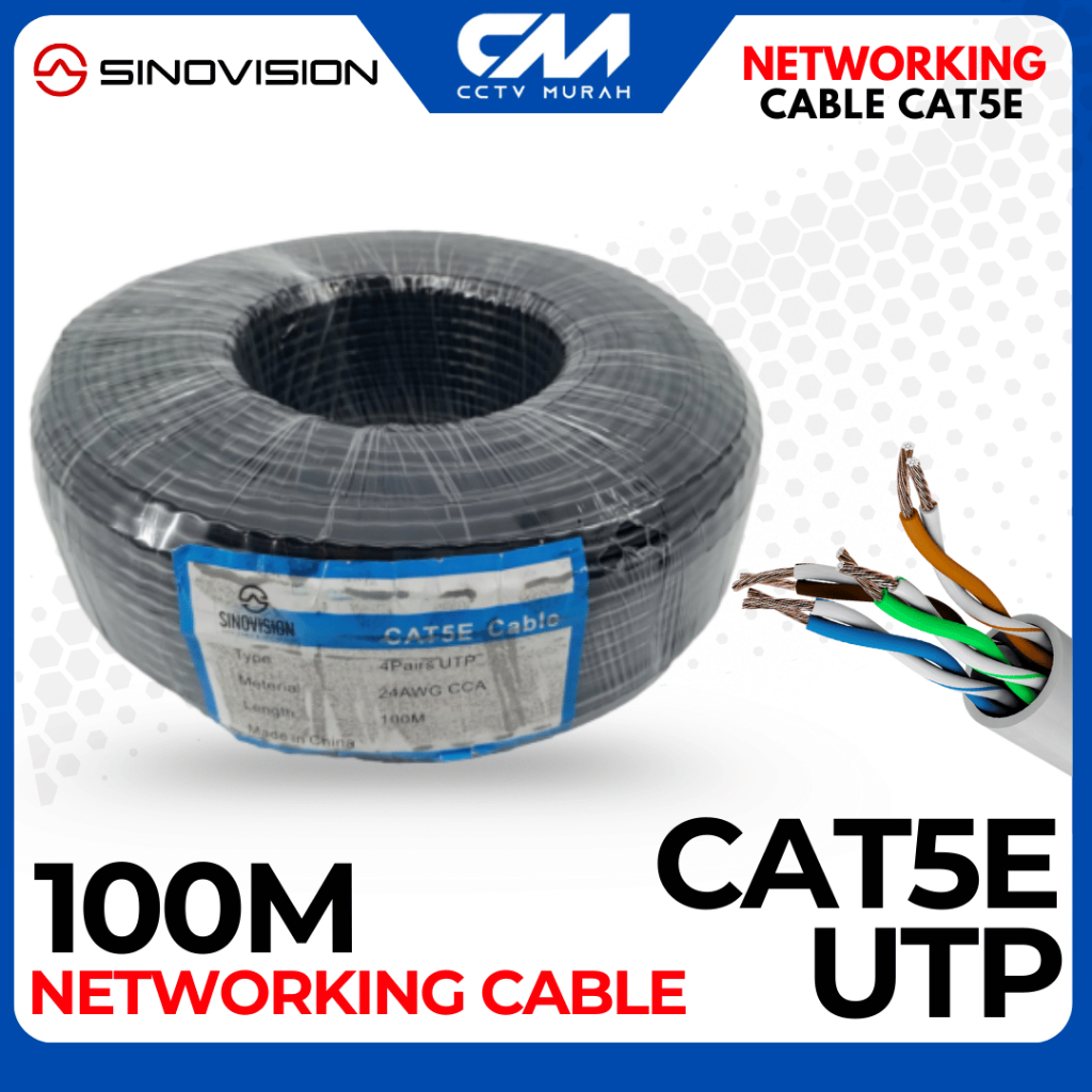 Jual Kabel Lan CAT 5e Outdoor UTP/FTP 100M | Shopee Indonesia