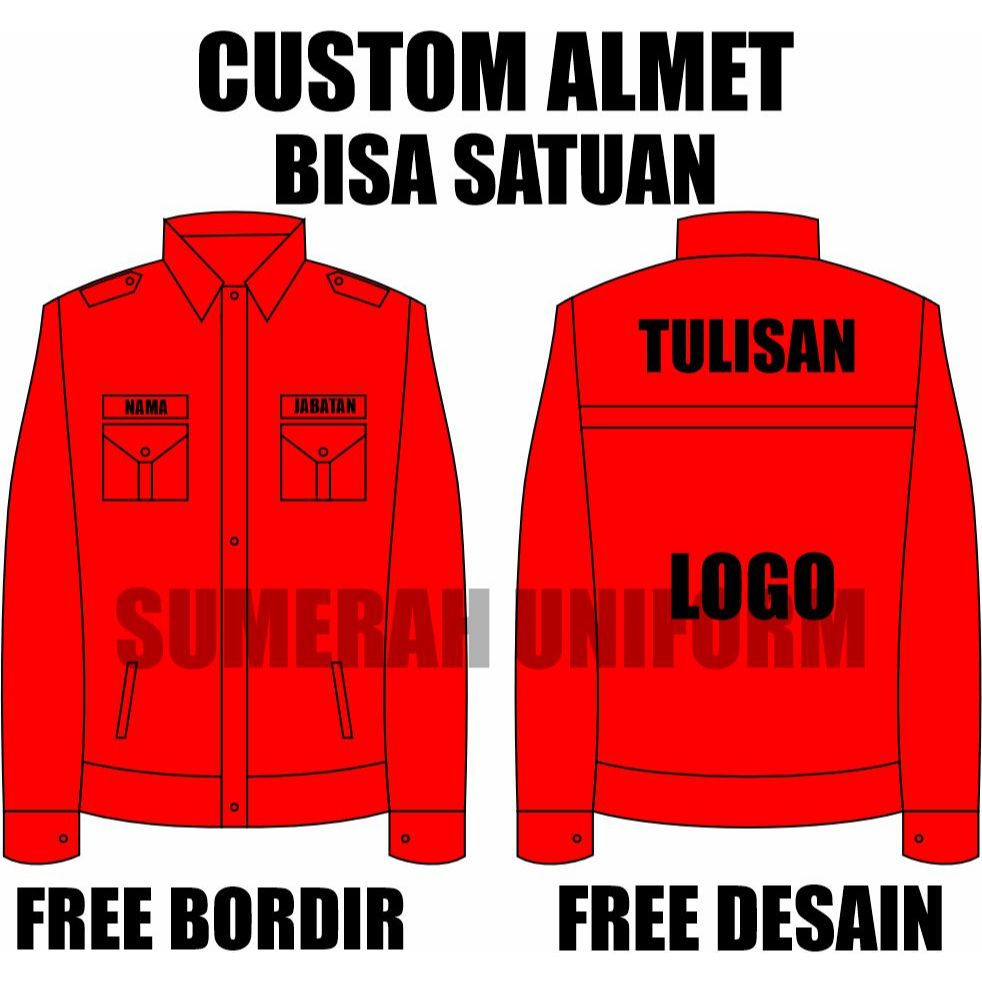 Jual Sumerah Kemeja Almet Custom / Jaket Almet Custom / Bisa Satuan ...