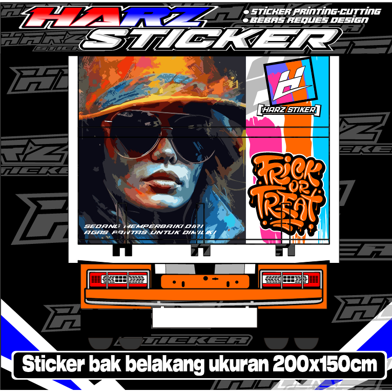 Jual Stiker Bak Belakang Truk-Stiker Decal Printing-Stiker Bisa Custome ...