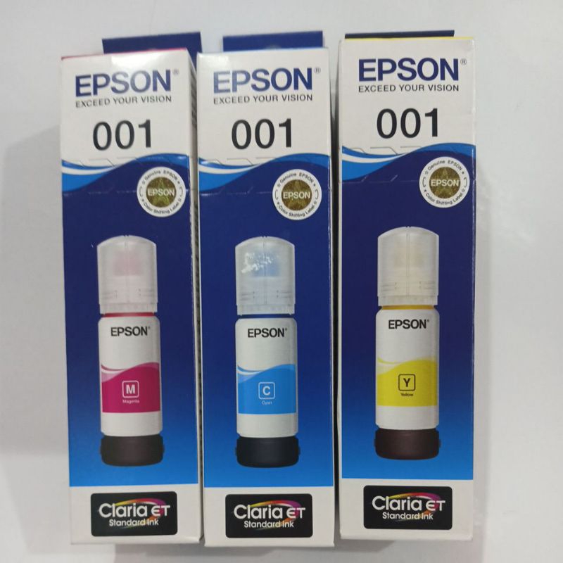 Jual tinta komputer epson 001 C,Y,M netto 70ml | Shopee Indonesia