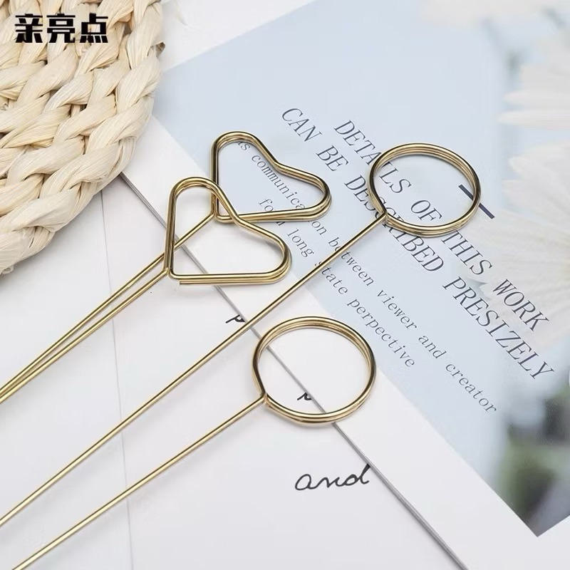 Jual SF-Gold Metal Stick / Card Holder / Stik Bunga | Shopee Indonesia