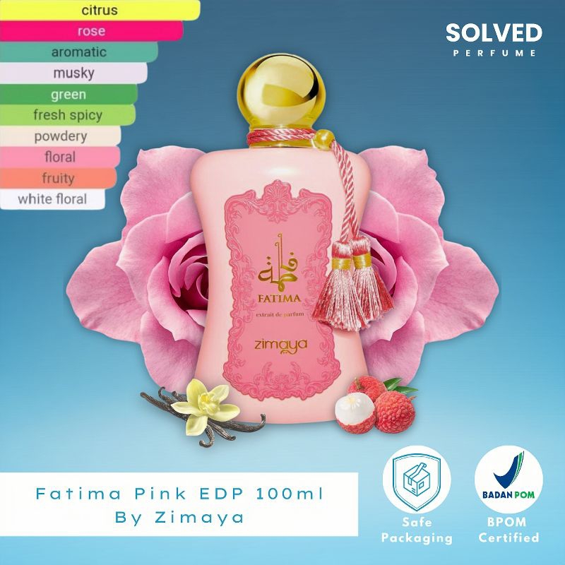 Jual Parfum Zimaya Fatima Pink for Women Extrait De Parfum 100 ml ...