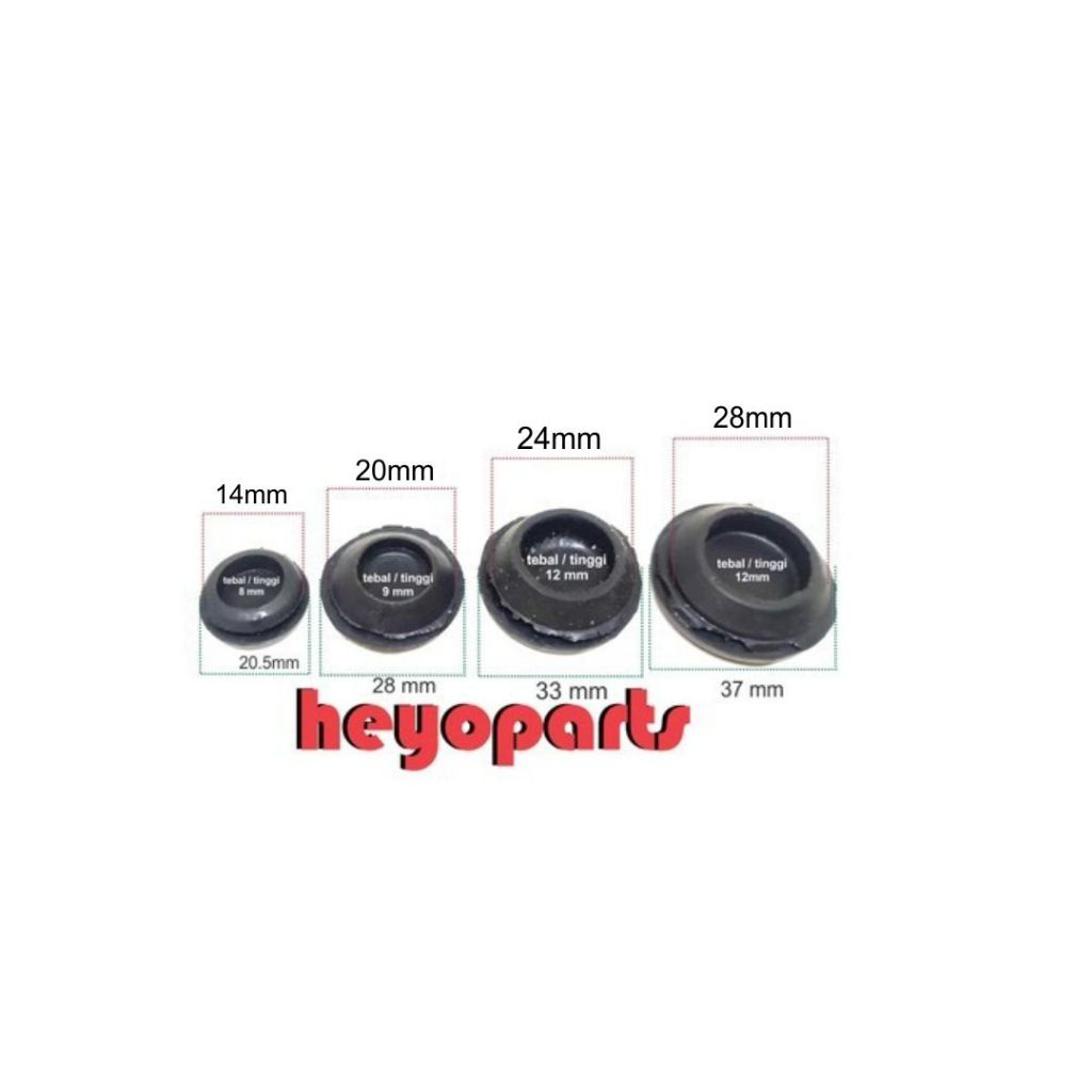 Jual Karet tutup dek panel Universal Rubber diameter dalam 14 20 24 28 ...
