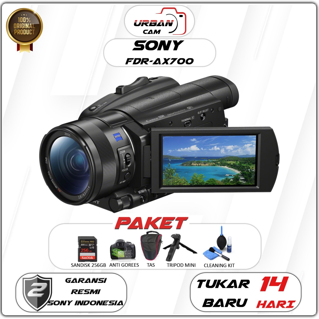 Jual Sony FDR-AX700 4K Camcorder / Sony FDR AX700 / Sony FDR AX 700 ...
