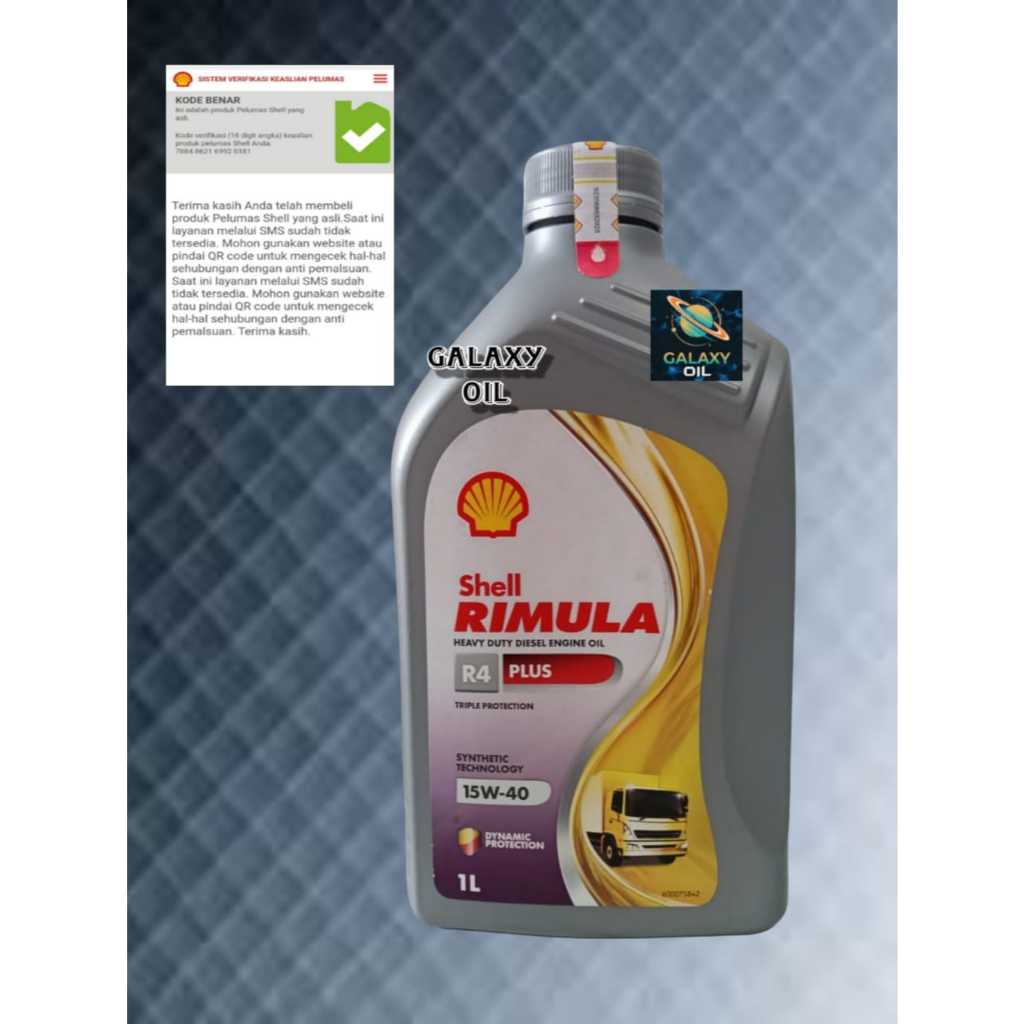 Jual SHELL RIMULA R4 PLUS 15W-40 1 LITER ORIGINAL | Shopee Indonesia